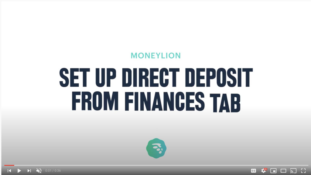 How To Set Up Direct Deposit from the Finances Tab | MoneyLion