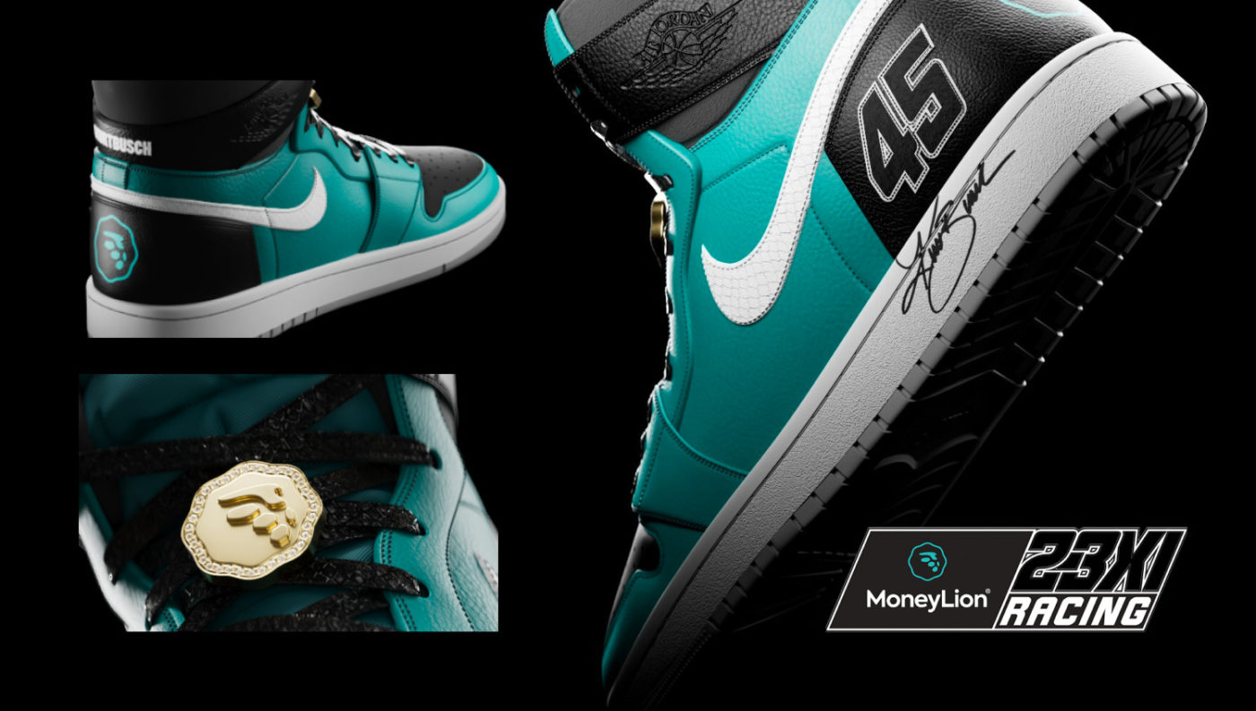 MoneyLion and 23XI make the first car reveal with custom-made kicks ...